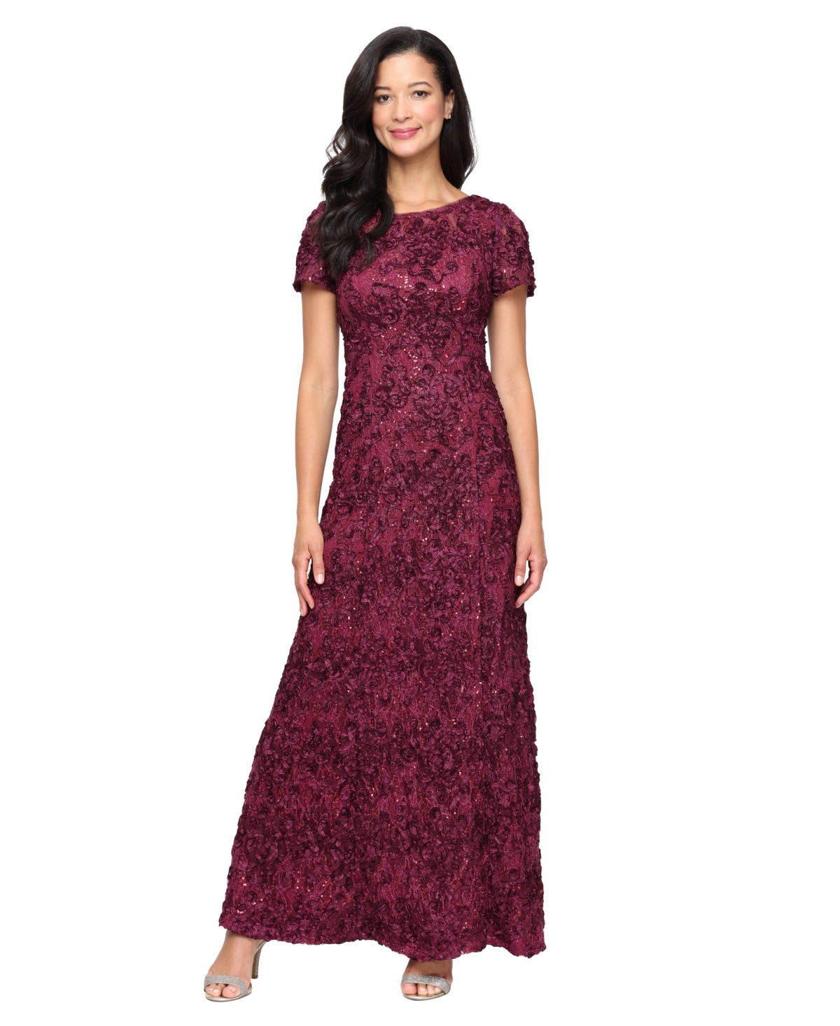Click here for Alex Evenings Petite Soutch A-Line Dress - Wine prices