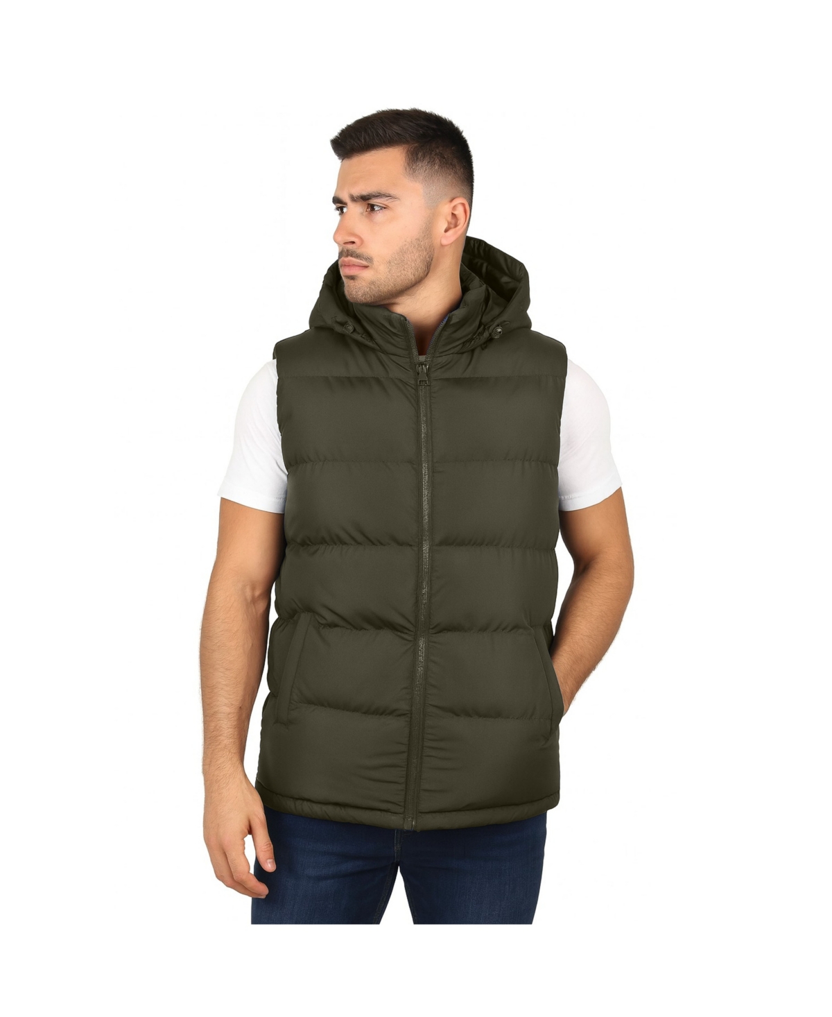 Click here for Spire By Galaxy Mens Heavyweight Hooded Puffer Ves... prices