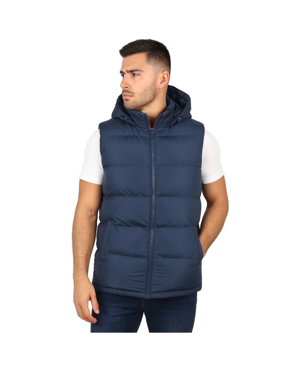 Click here for Spire By Galaxy Mens Heavyweight Hooded Puffer Ves... prices