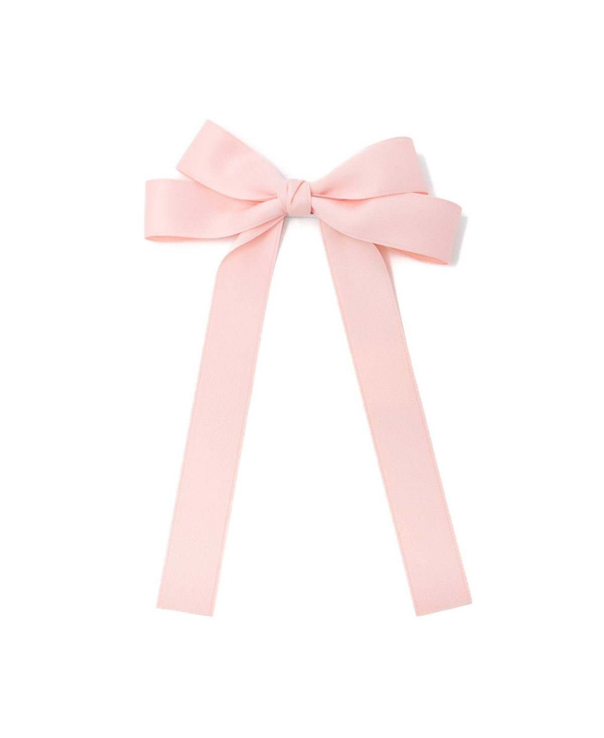Click here for Puttisu Classic Long Ribbon Bow Clip - Blush pink prices