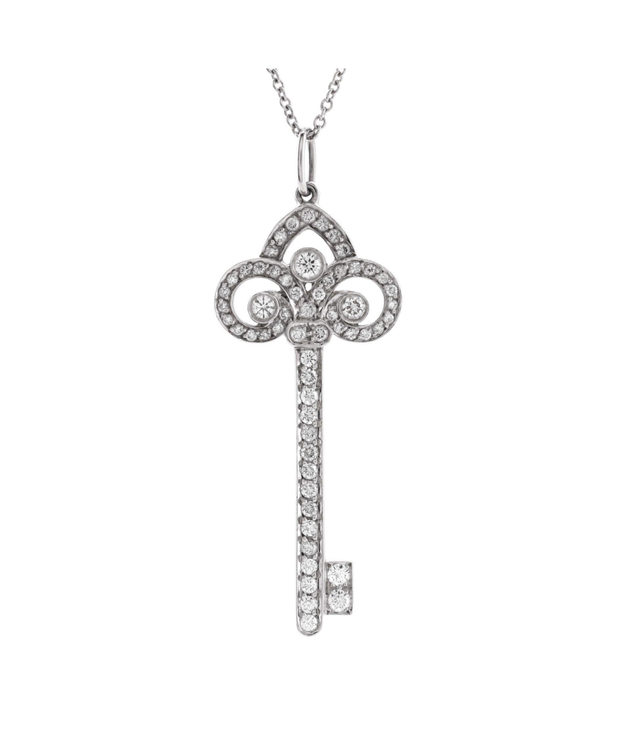 Click here for Pre-Owned Tiffany & Co Fleur de Lis Key Pendant Ne... prices