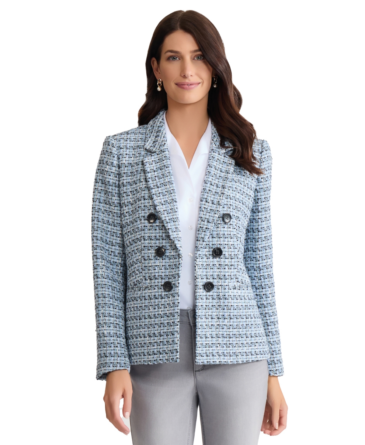 Click here for Jones New York Womens Double Breasted Long-Sleeve... prices