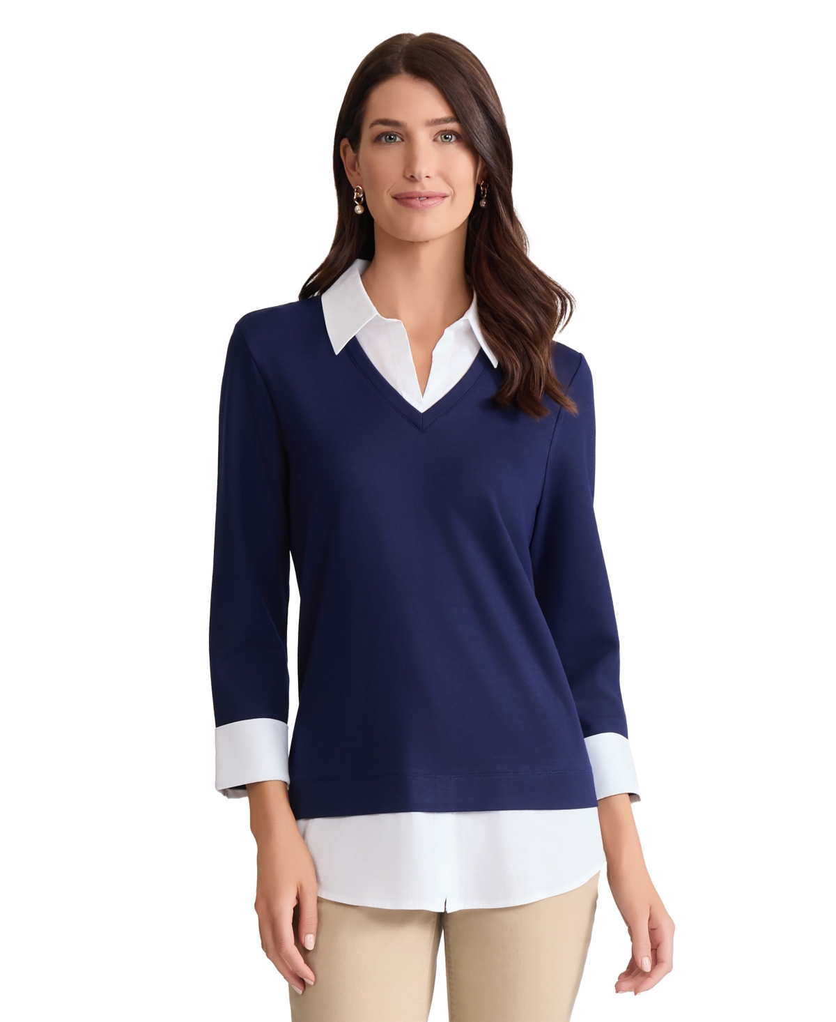 Click here for Jones New York Womens Long-Sleeve Sweater - Pacifi... prices