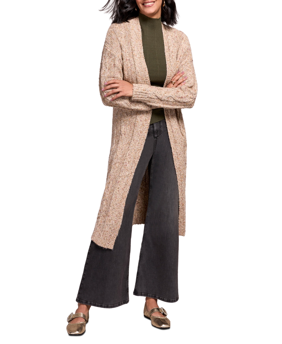 Click here for Tribal Womens Textured Multicolor Long Cardigan Sw... prices