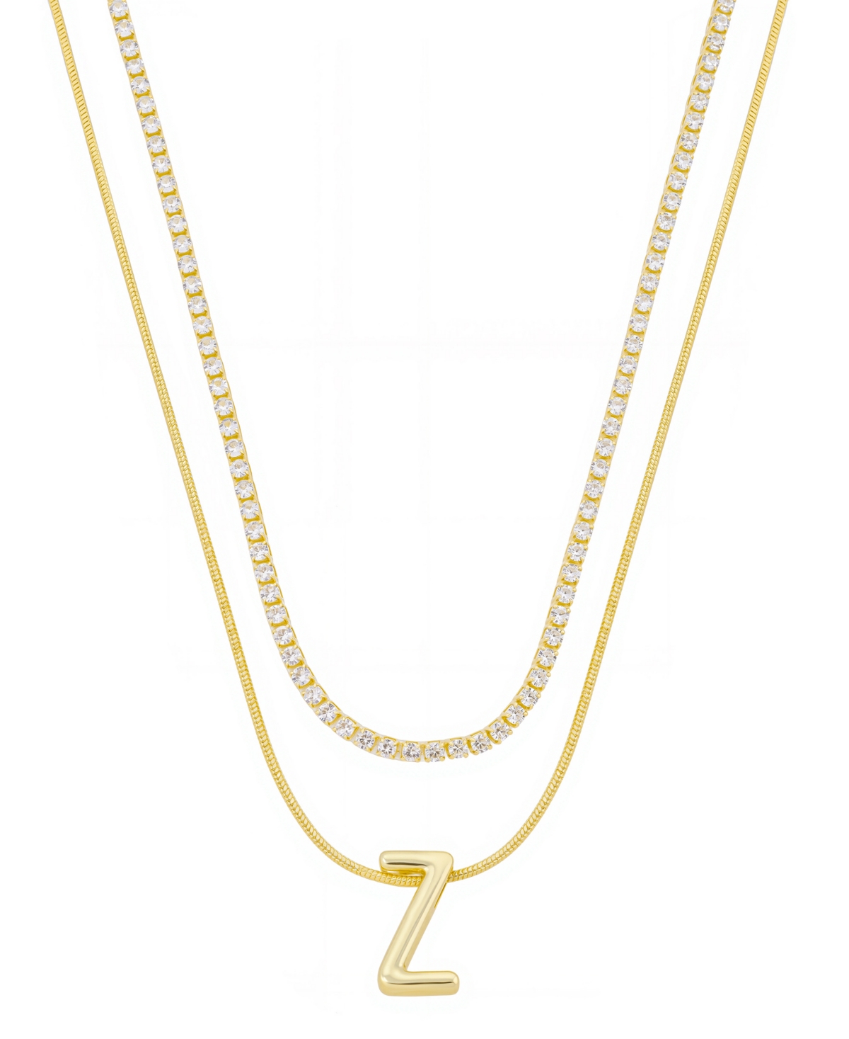 Click here for Unwritten Letter Z Initial Snake Chain Cubic Zirco... prices