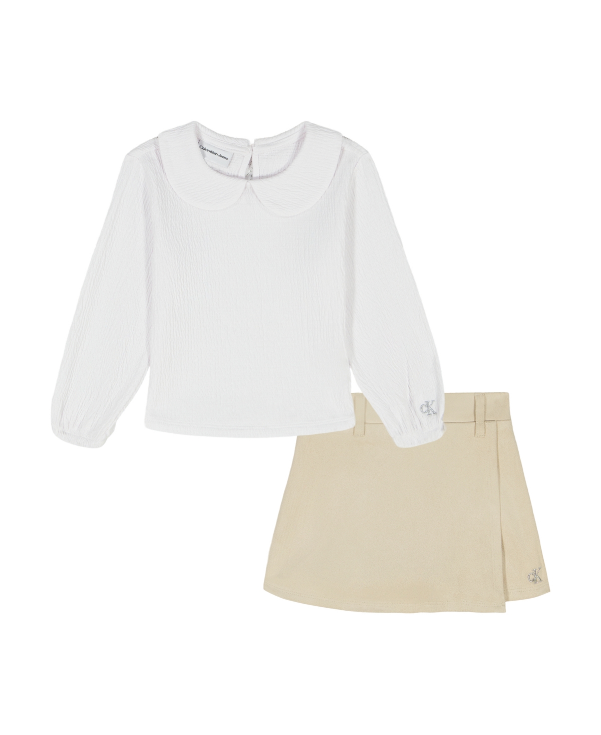 Click here for Calvin Klein Girls 4-6X 2-Piece Long-Sleeve Top an... prices