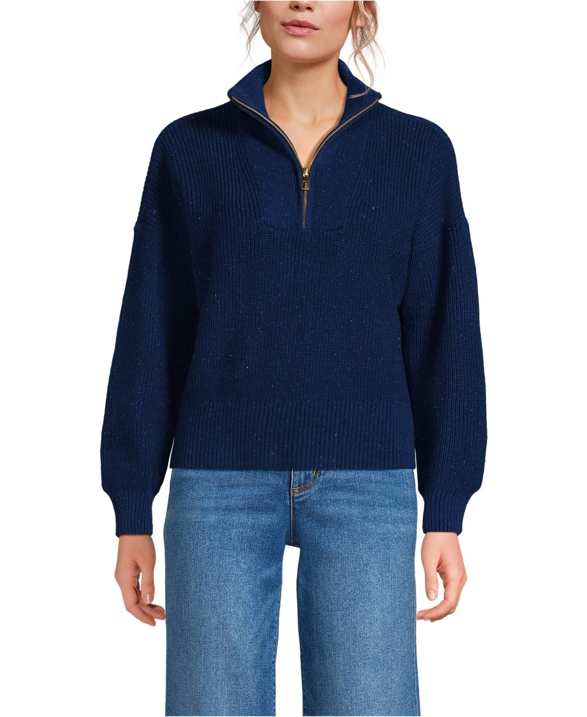 Click here for Lands End Womens Drifter Shaker Wedge Quarter Zip... prices