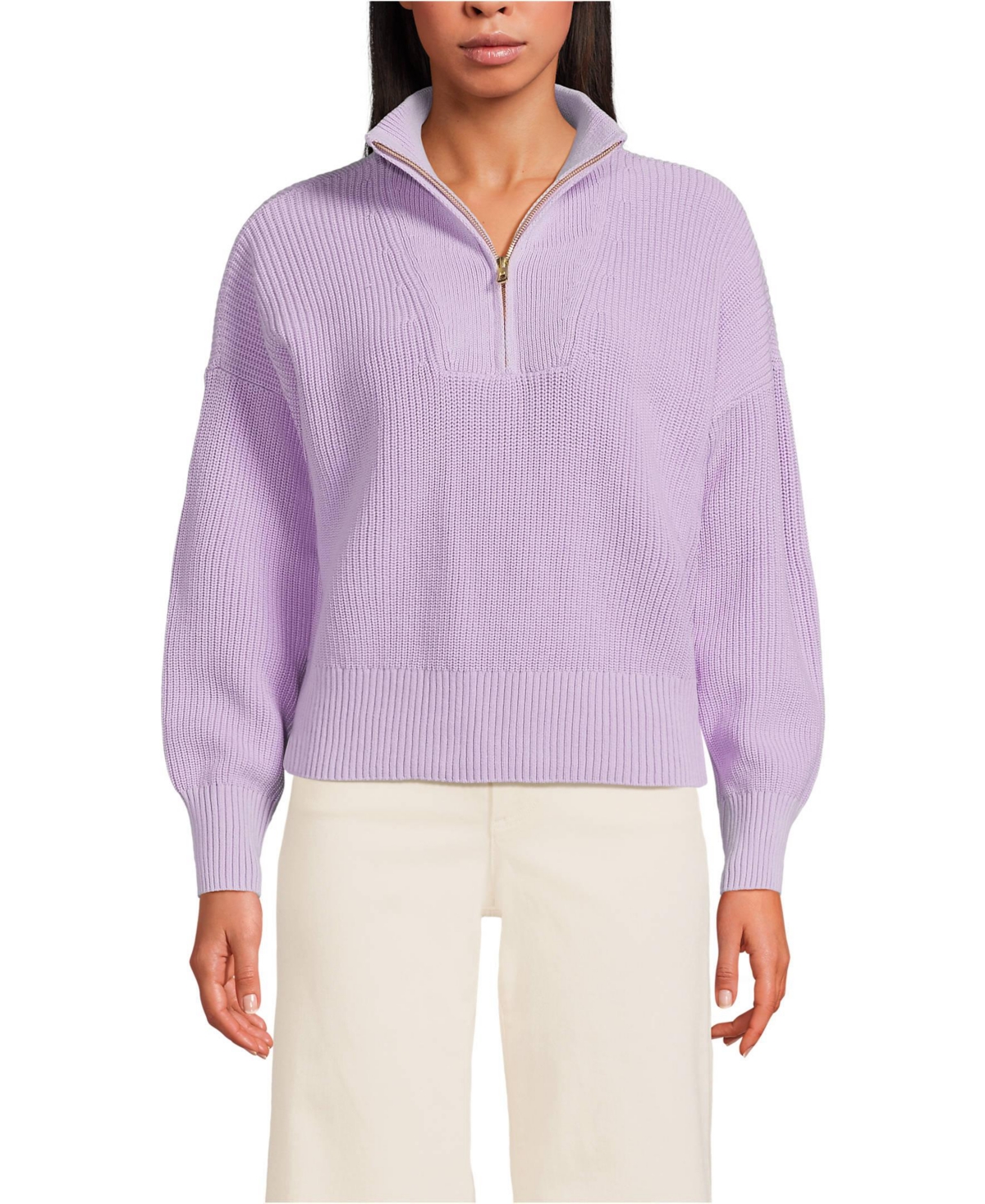 Click here for Lands End Womens Drifter Shaker Wedge Quarter Zip... prices