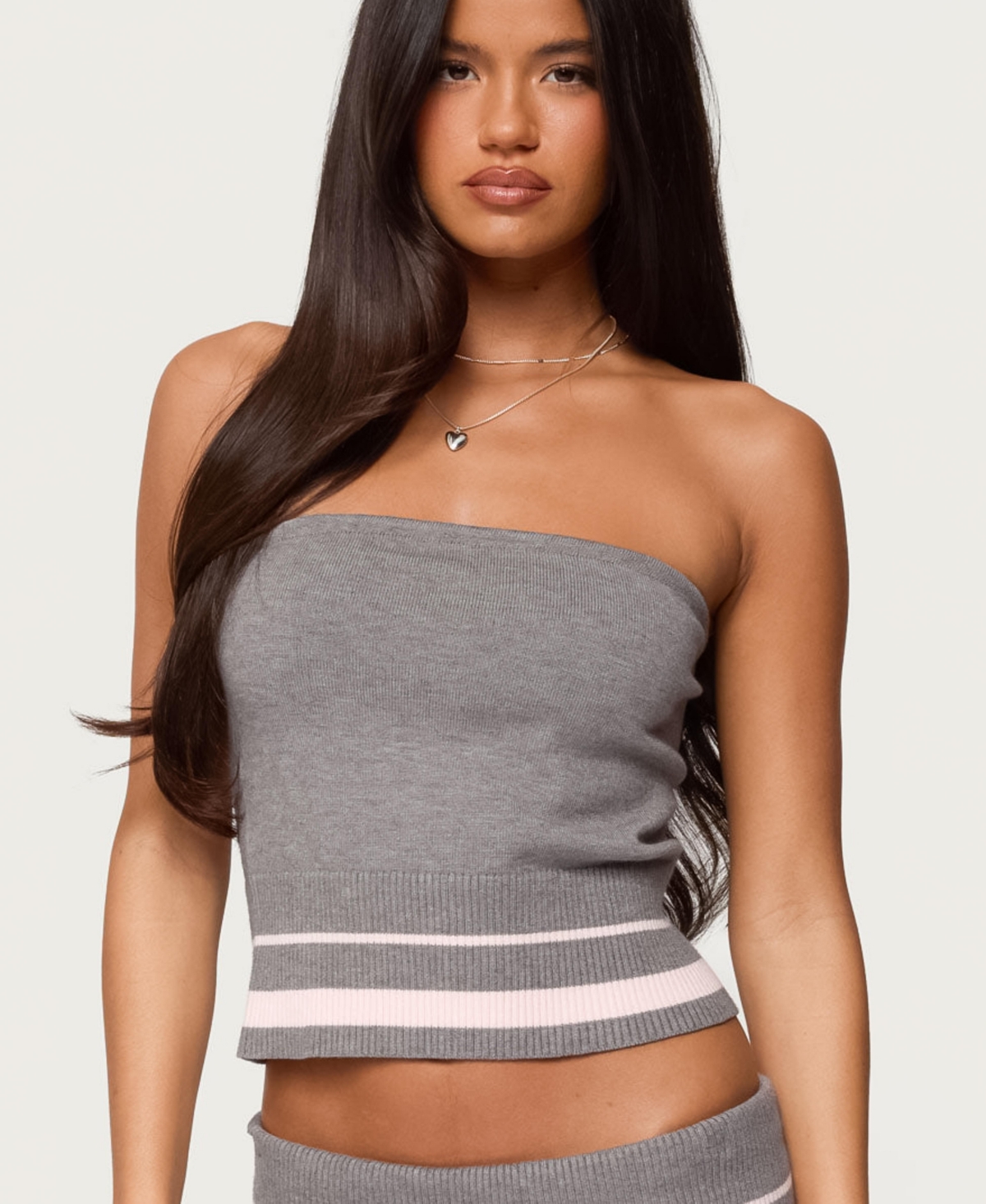 Click here for Edikted Womens Kaliya Stripey Strapless Knit Top -... prices