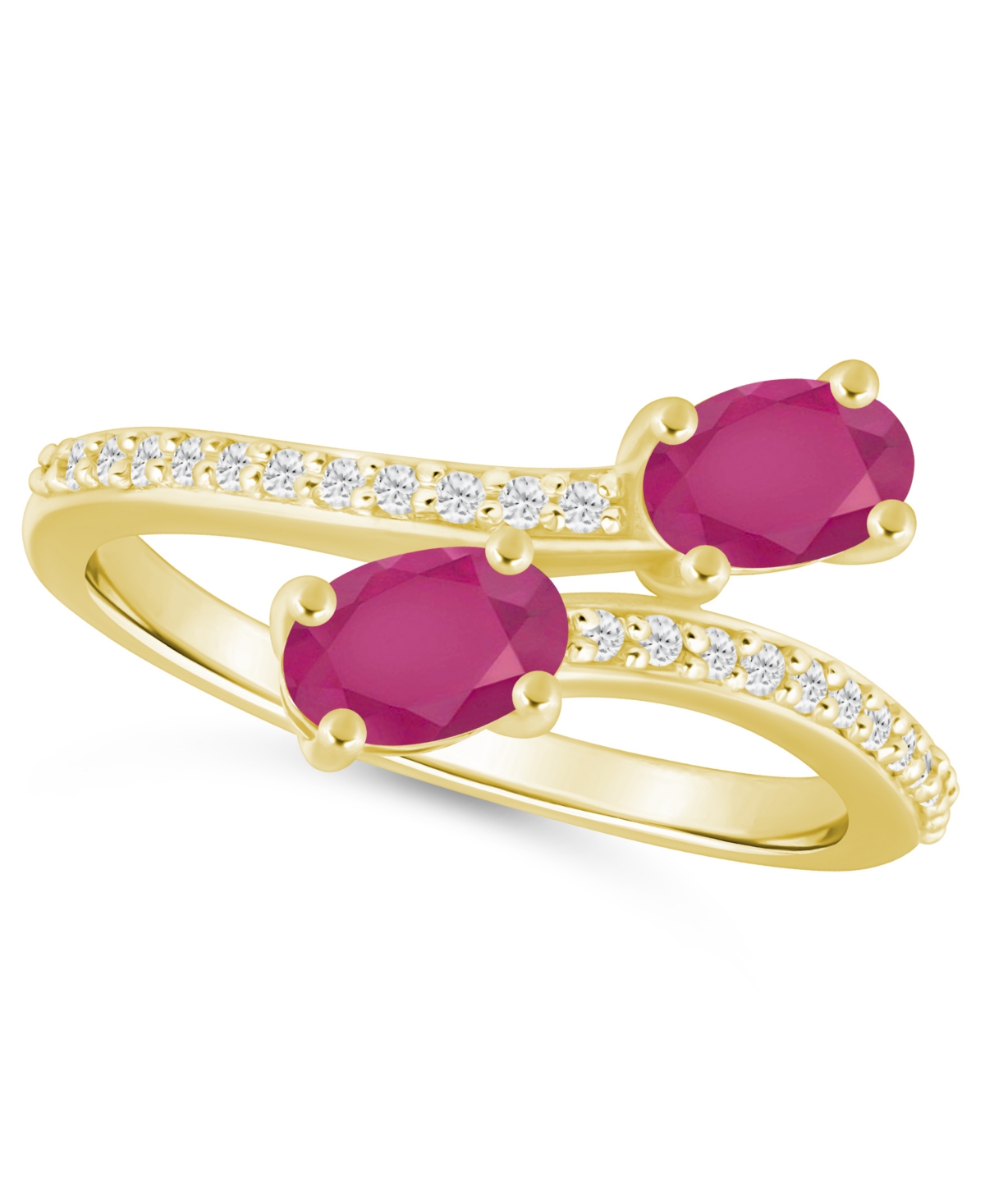 Click here for Macys Gemstone and Diamond (1/8 ct. t.w.) Ring in... prices