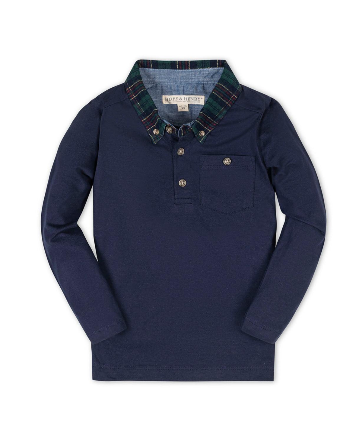 Click here for Hope & Henry Boys Organic Long Sleeve Polo Shirt w... prices