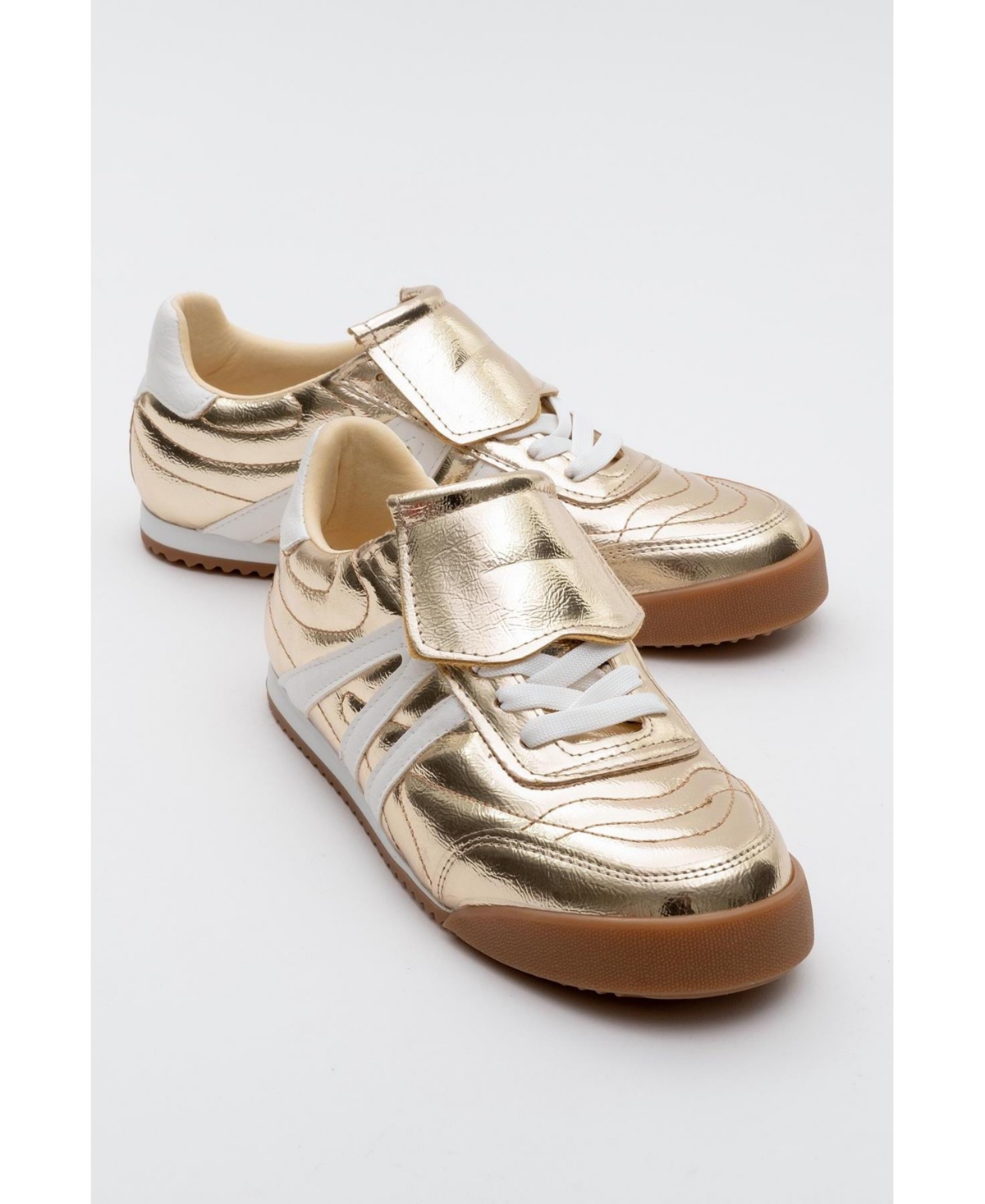 Click here for Prologue Shoes Bria Sneakers (Women) - Gold faux l... prices