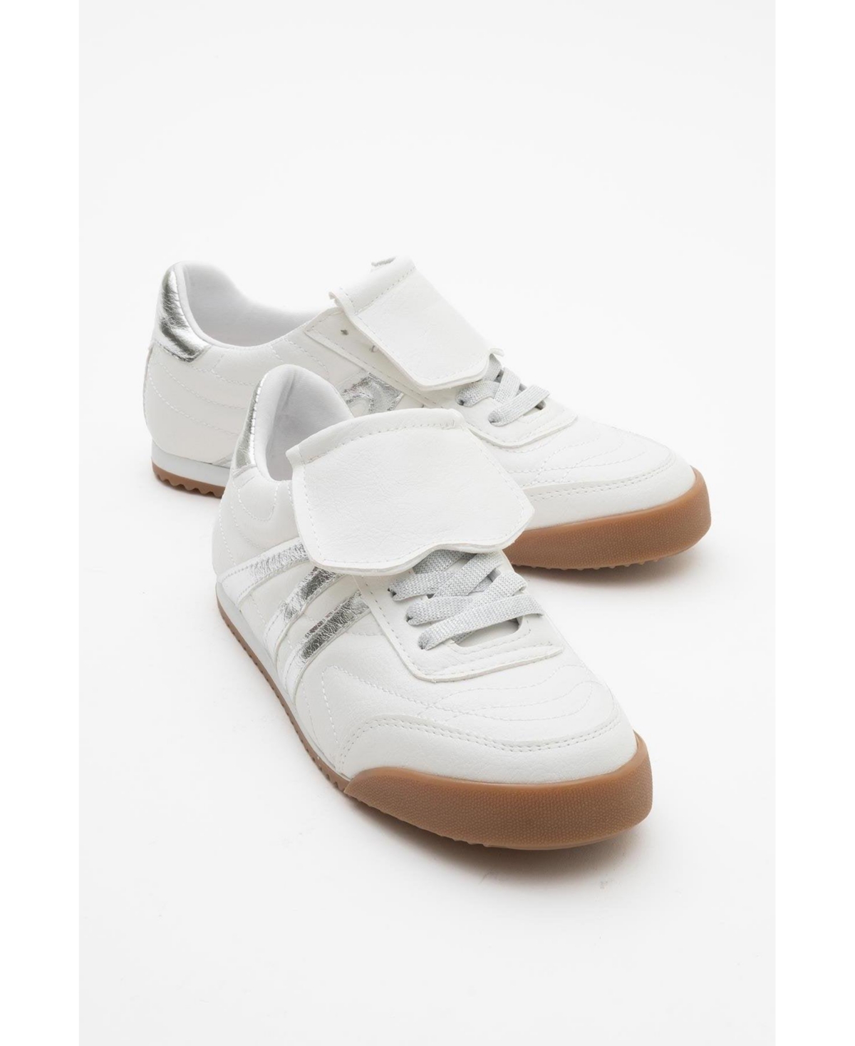 Click here for Prologue Shoes Bria Sneakers (Women) - White faux... prices