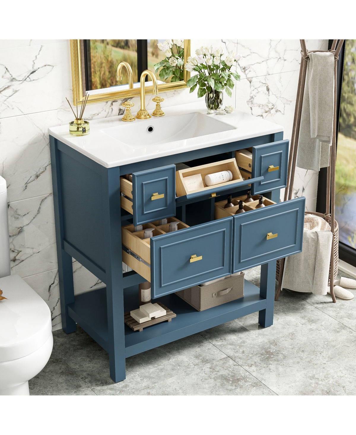 Click here for Lovmor 30inch Bathroom Vanity with Ceramic Sink Co... prices