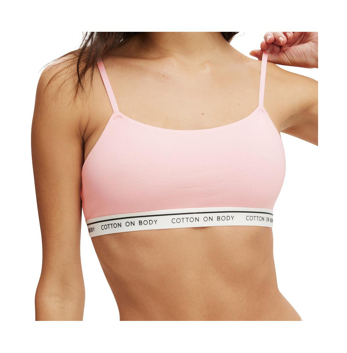 Click here for Cotton On Womens Branded Cotton Scoop Bralette - B... prices