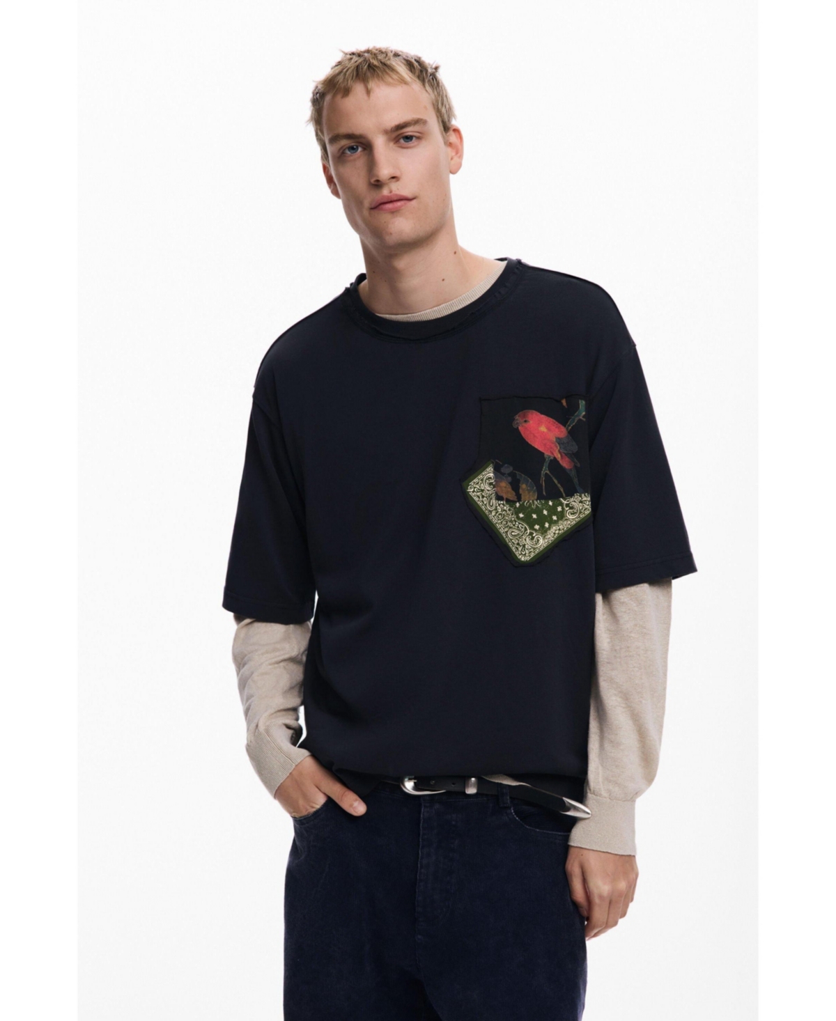 Click here for Desigual Mens Printed T-shirt - Black prices