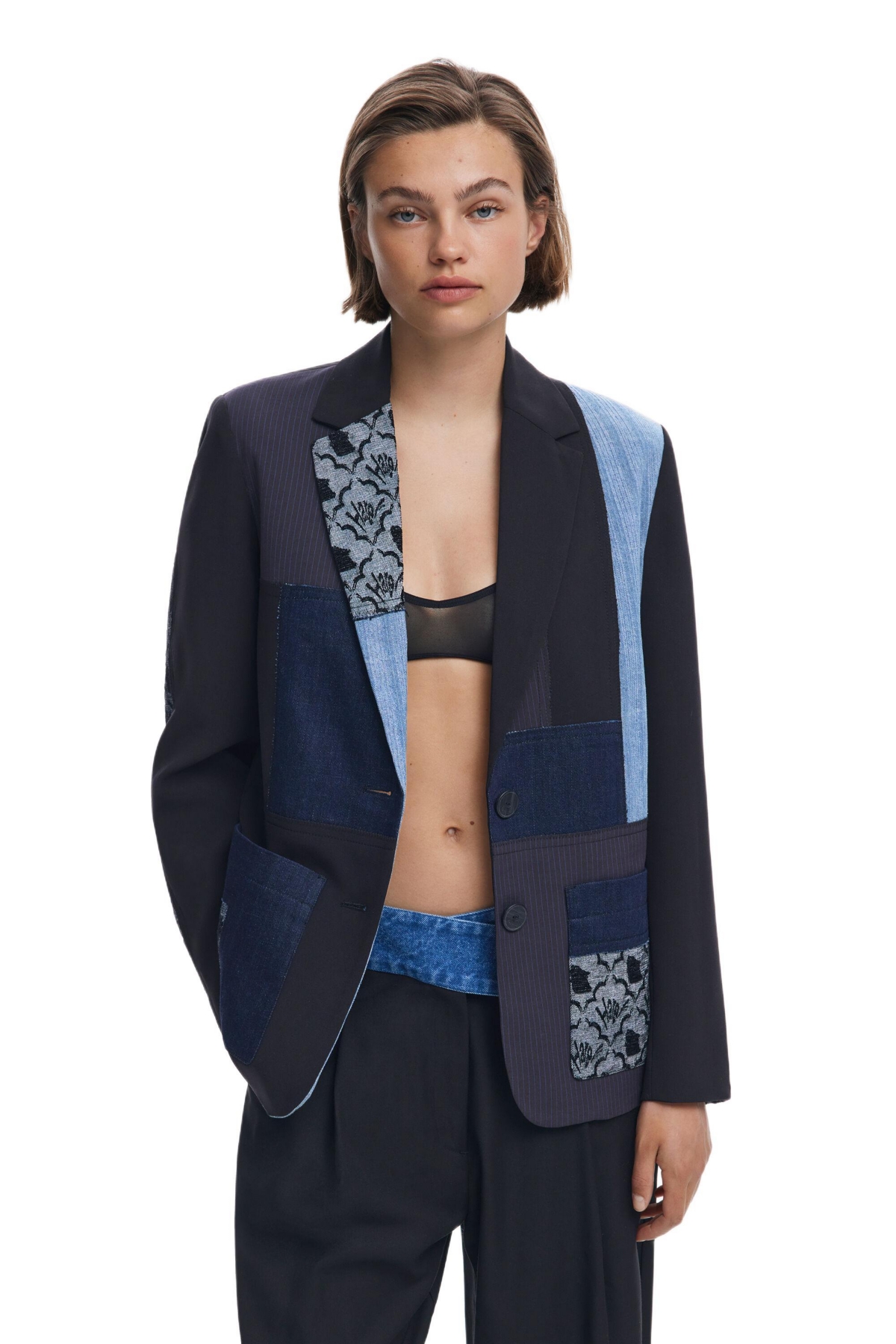 Click here for Desigual Womens Patchwork blazer - Off white prices