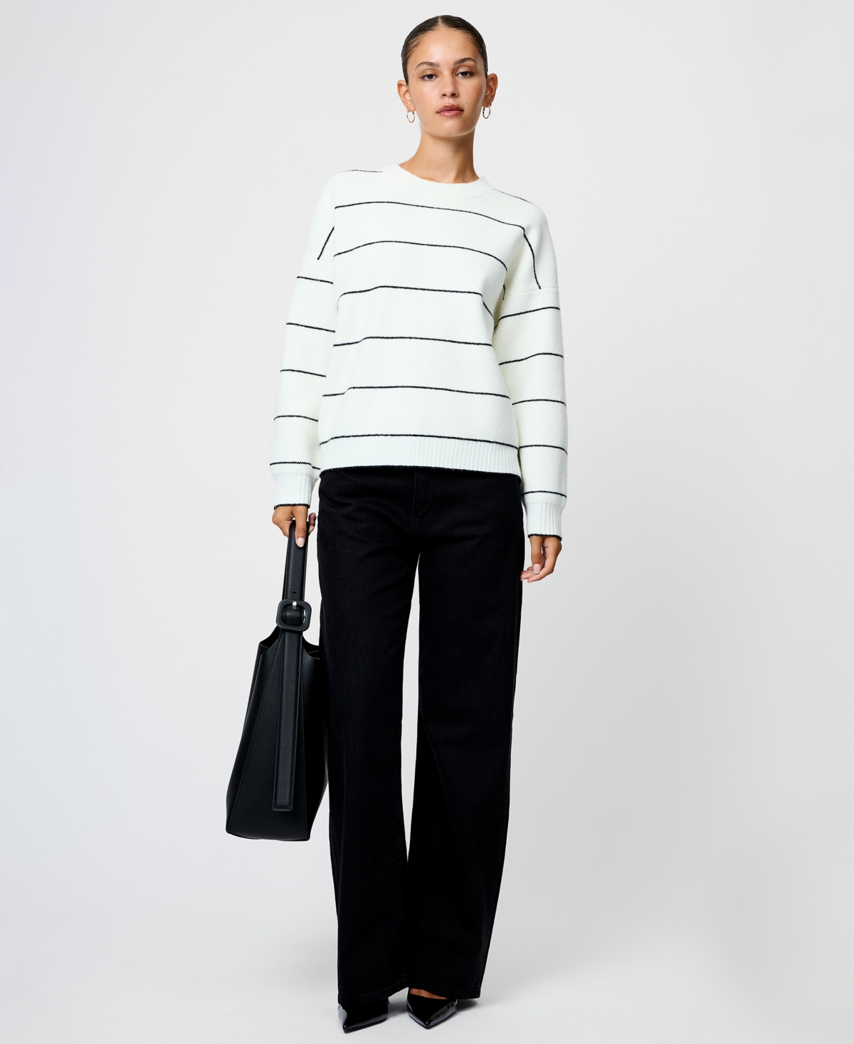 Click here for French Connection Womens Striped Long-Sleeve Sweat... prices