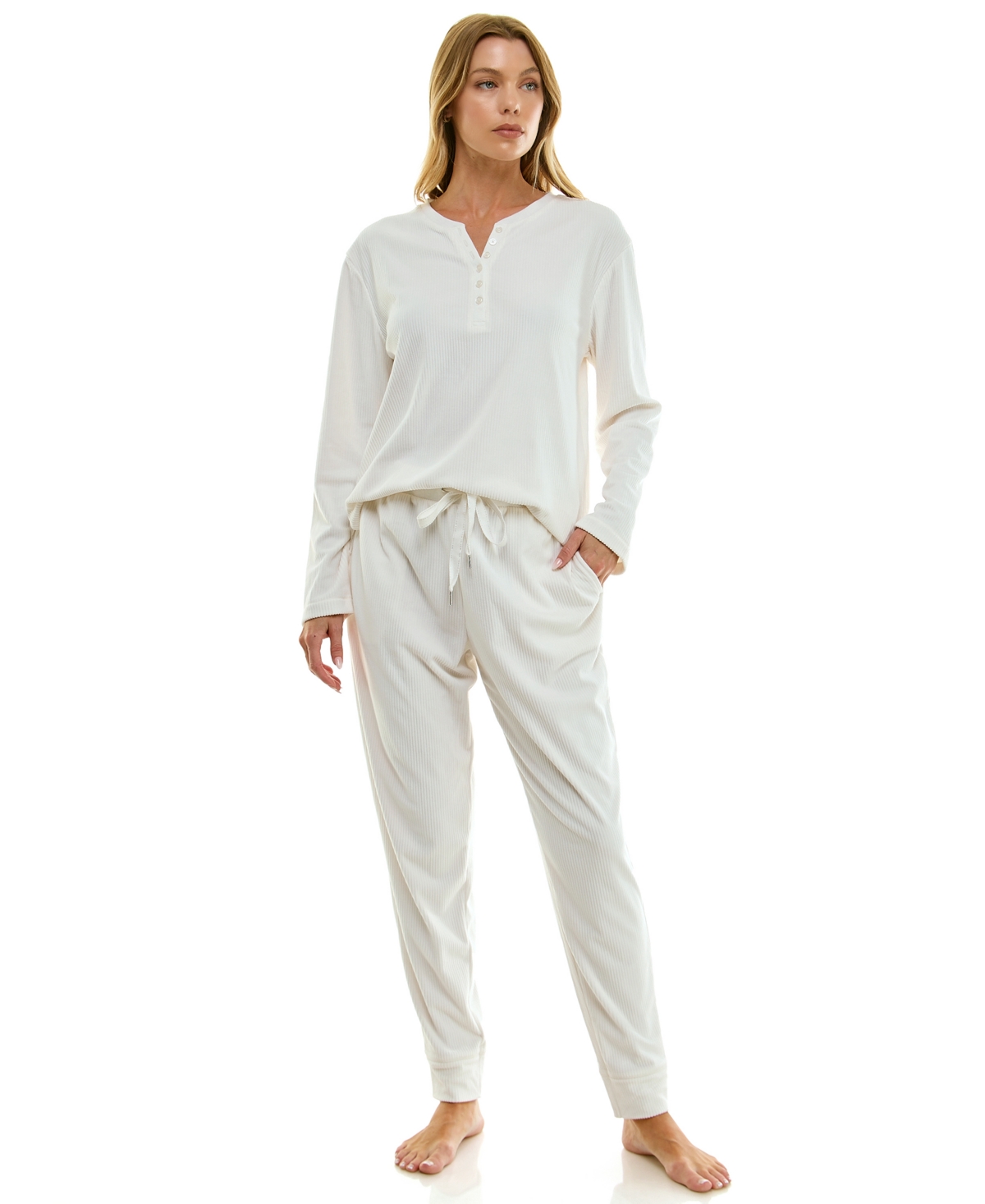 Click here for Roudelain Womens 2-Piece Long-Sleeve Henley Neck T... prices