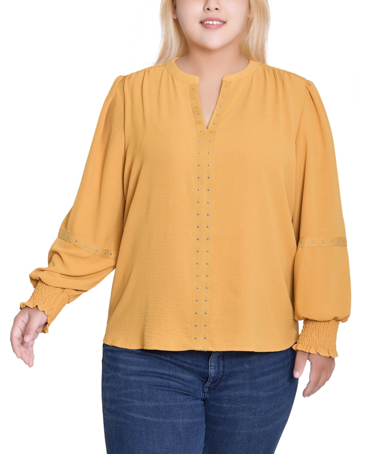 Click here for Ny Collection Womens Plus Size Long Sleeve Studded... prices