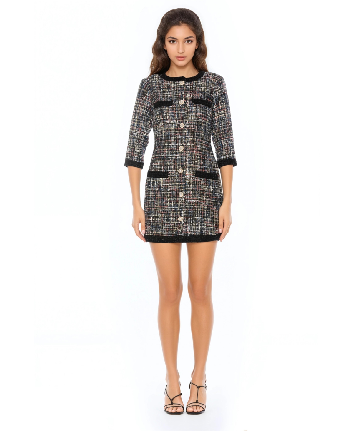 Click here for Alexia Admor Womens Remy Dress - Multi tweed prices