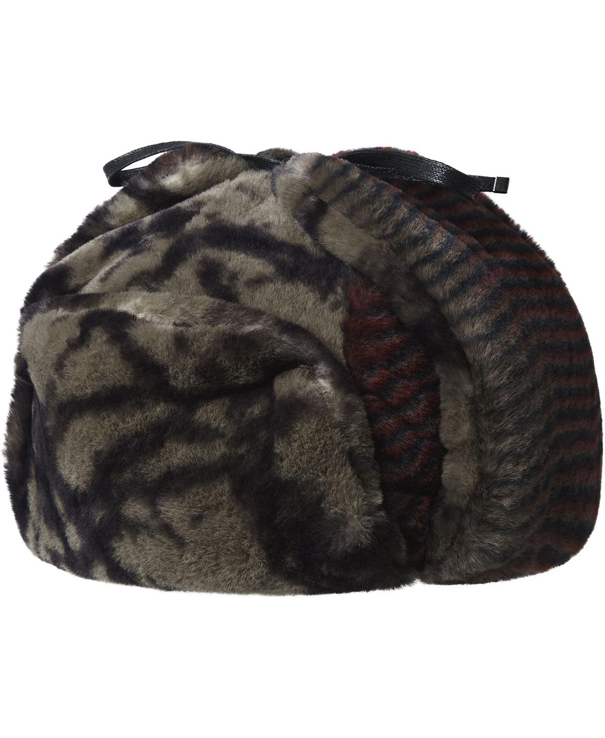 Click here for Kangol Wild Fur Trapper - Olive/cranberry prices