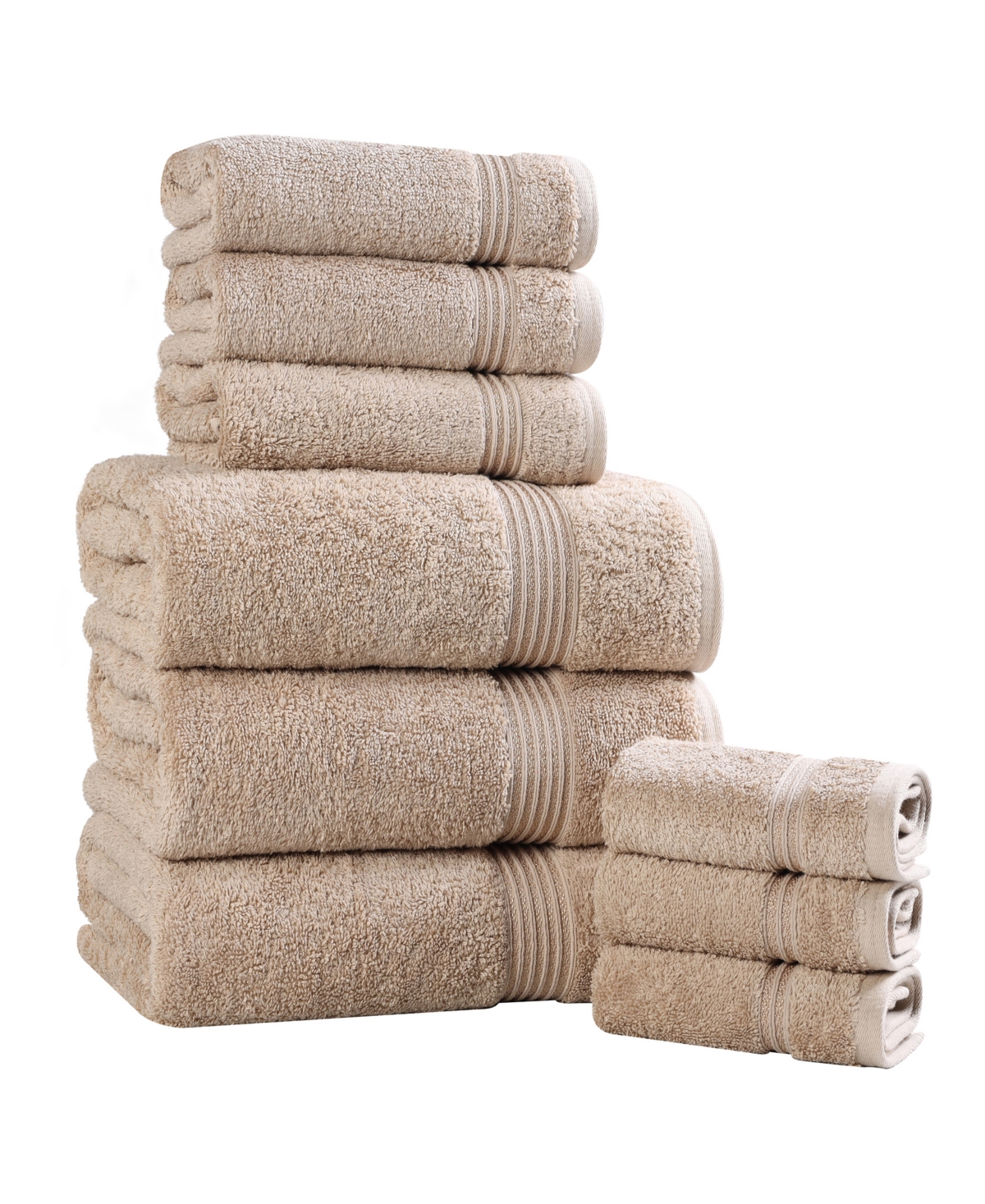Click here for Superior Egyptian Cotton 9-Pc. Towel Set - Taupe prices
