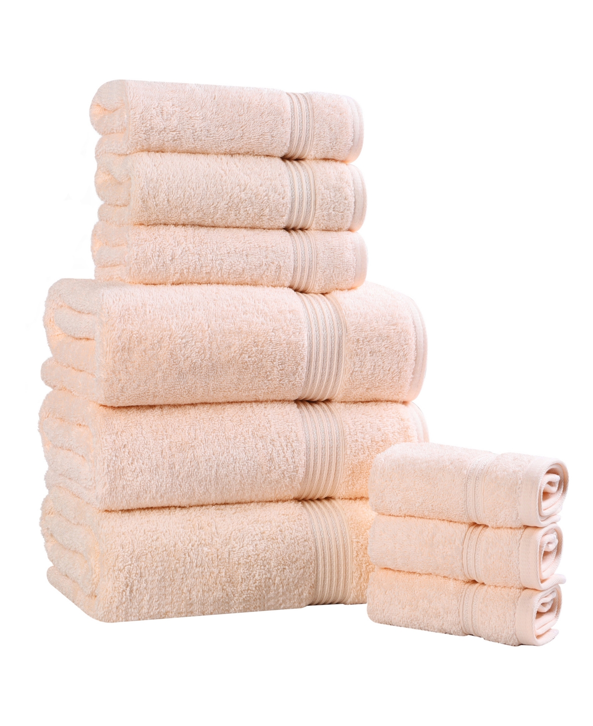 Click here for Superior Egyptian Cotton 9-Pc. Towel Set - Peach prices