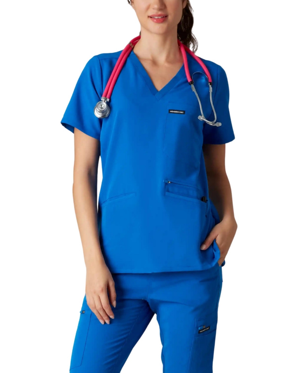 Click here for Members Only Womens Palermo 4-Pocket Scrub Top - R... prices