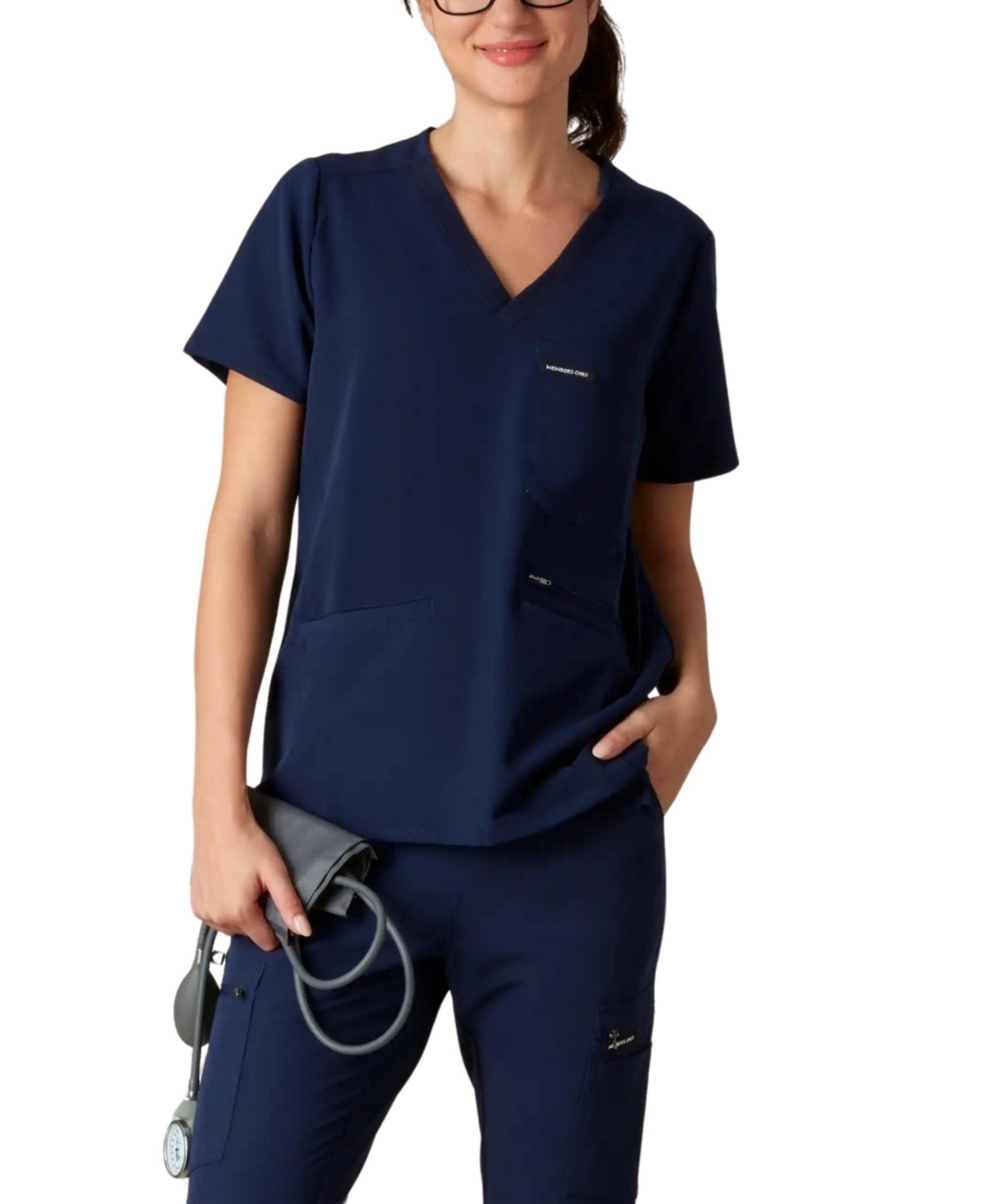 Click here for Members Only Womens Palermo 4-Pocket Scrub Top - N... prices