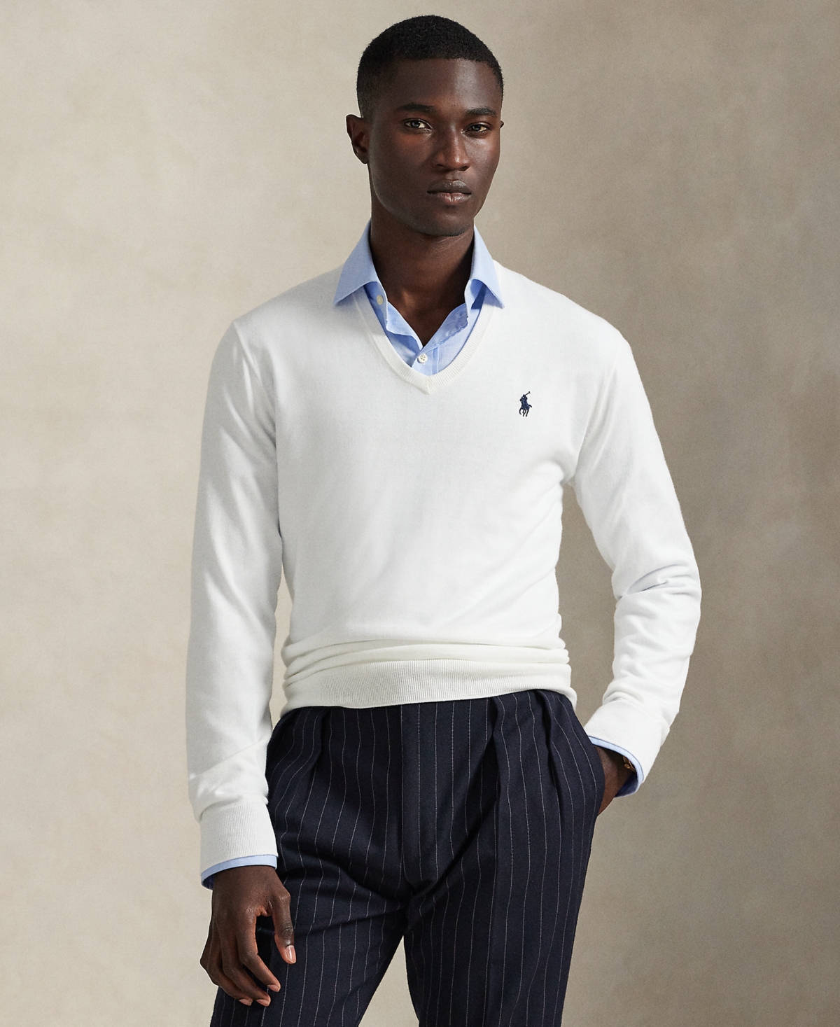 Click here for Polo Ralph Lauren Mens Cotton V-Neck Sweater - Dec... prices