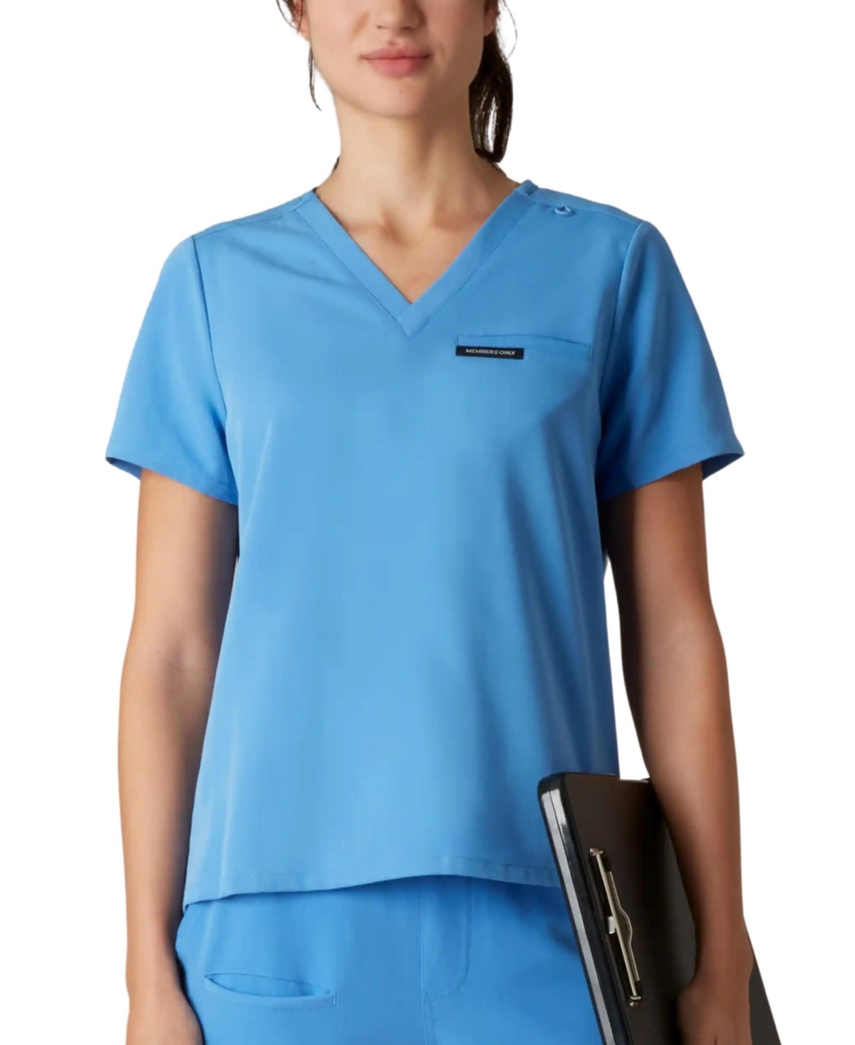 Click here for Members Only Womens Bari 1-Pocket Scrub Top - Ceil... prices