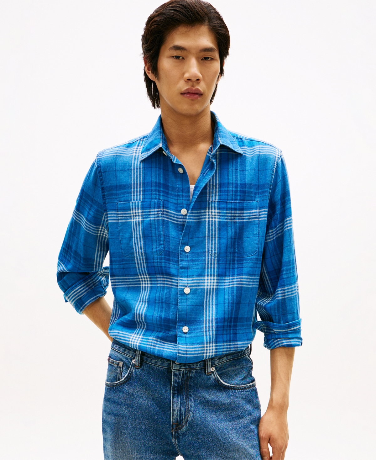 Click here for Tommy Hilfiger Mens Check Relaxed Fit Shirt - Ligh... prices