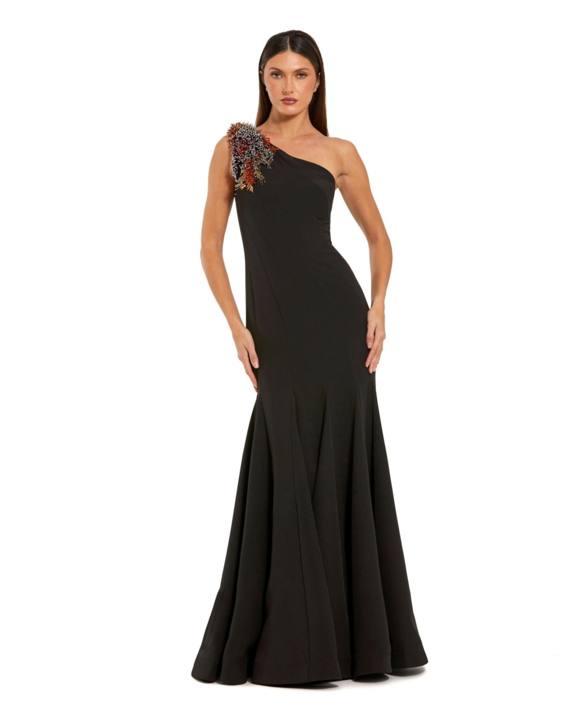 Click here for Mac Duggal Womens Crepe One Shoulder Mermaid Gown... prices