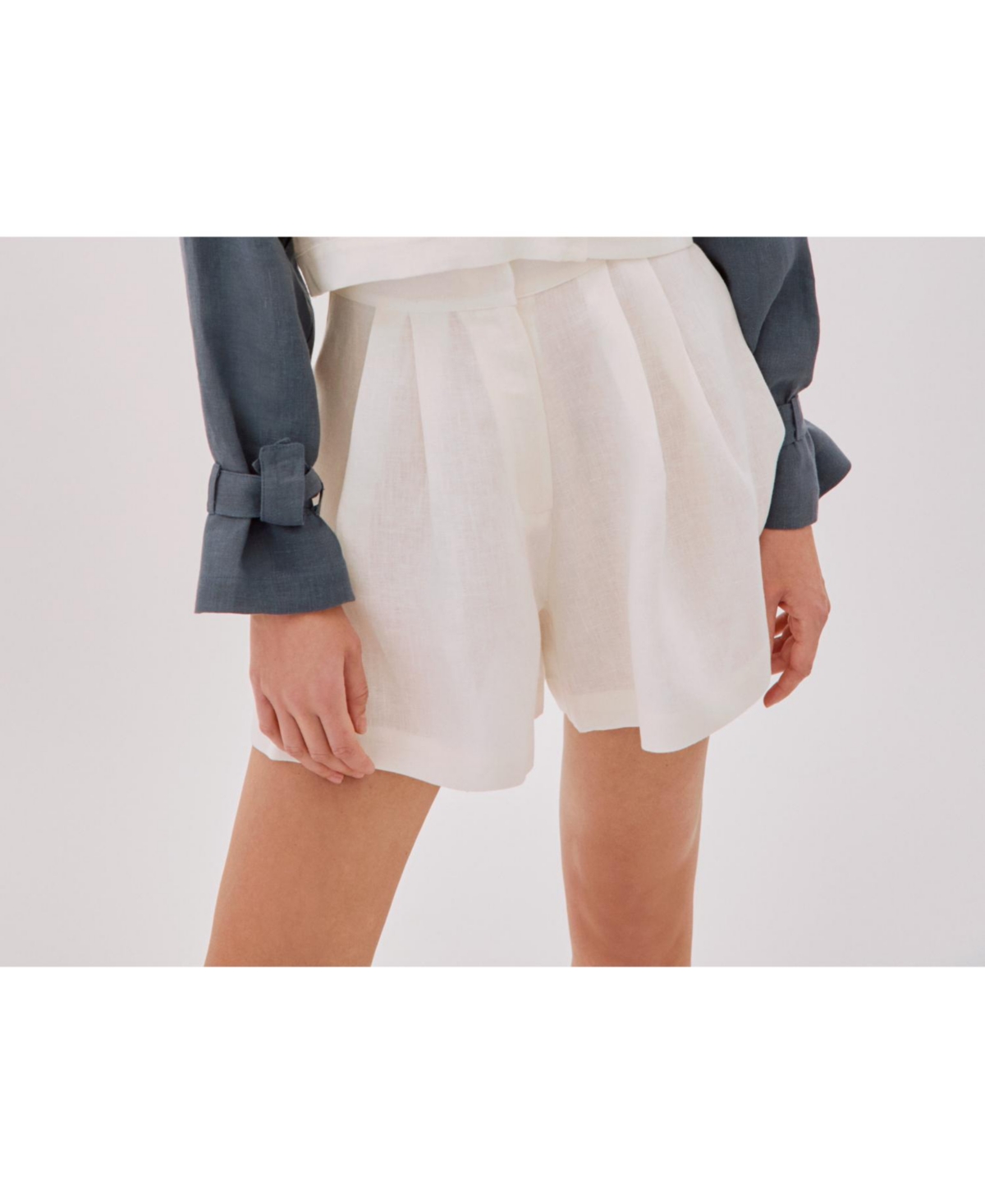 Click here for Labeca London Womens Claudia Linen Flare Shorts prices