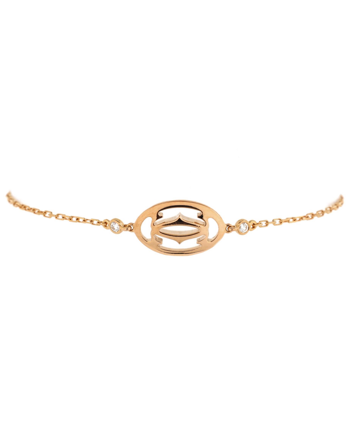Click here for Pre-Owned Cartier Double C Logo Bracelet - 18k ros... prices