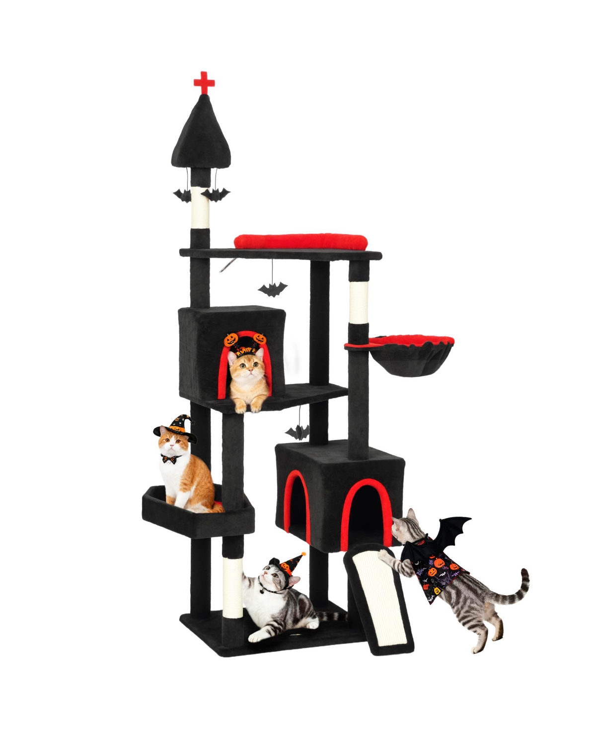 Click here for PawHut Gothic Cat Tree  78" Cat Tower with Co... prices