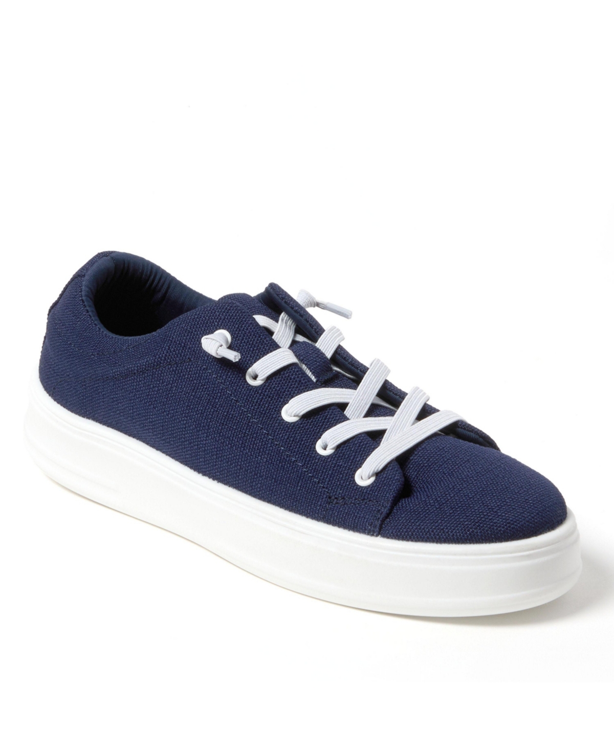 Click here for Dearfoams Womens Mabel Woven Slip On Sneaker - Nav... prices