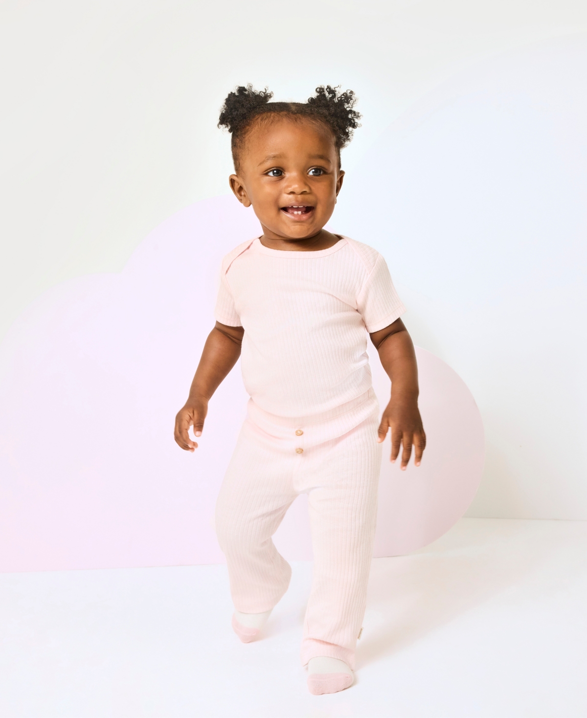 Click here for Huggies Baby Girls 2-Pack Flared Leg Pants Set - B... prices
