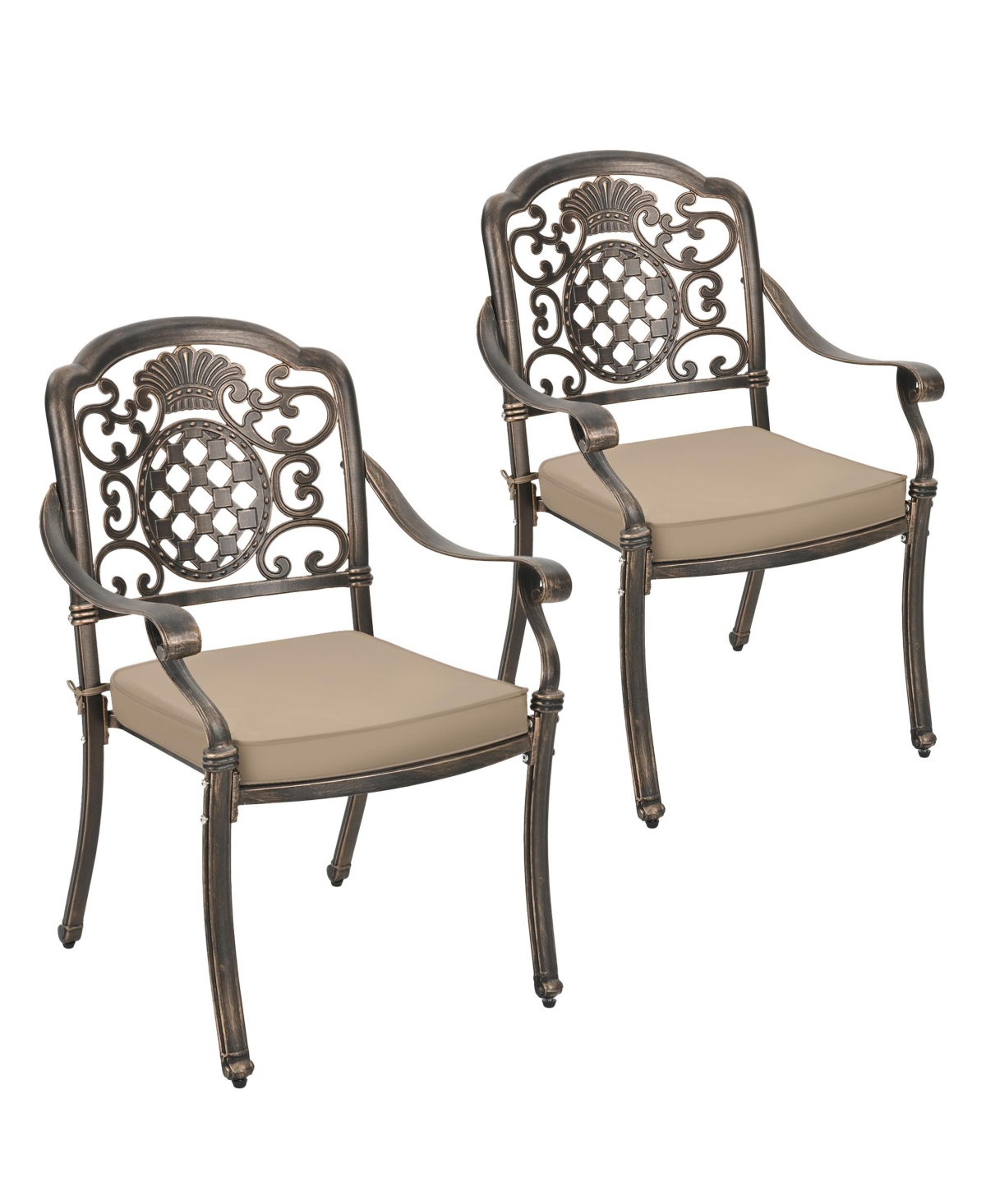 Click here for Stackable Aluminum Outdoor Dining Armchairs Set of... prices