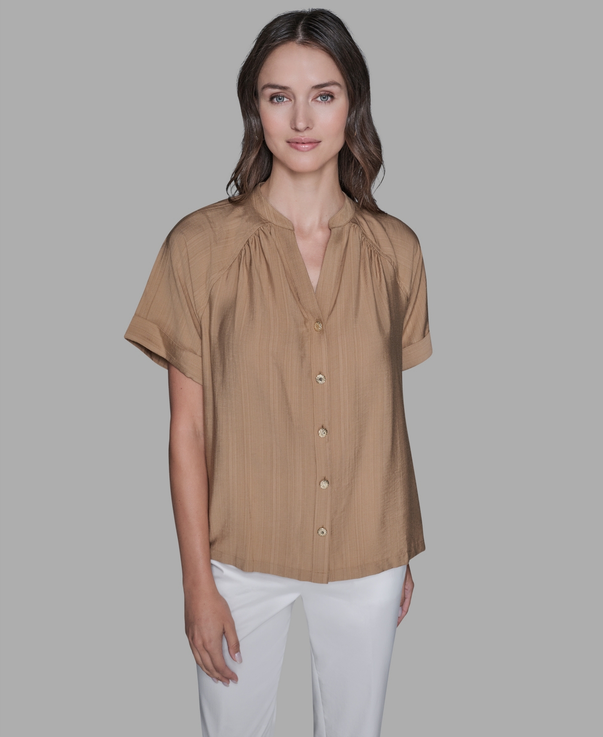 Click here for Karl Lagerfeld Paris Womens Drop Shoulder Top - Ca... prices