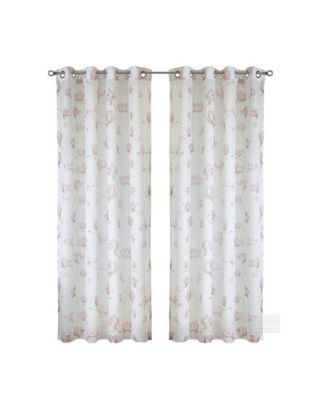 Click here for Habitat Magnolia Light Filtering Pink Watercolor F... prices