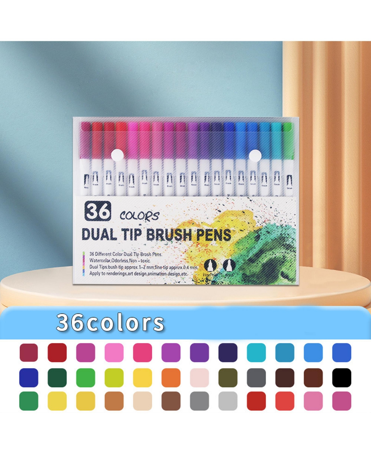 Click here for Htutwoo 36 Colors Paintbrush Markers for Adult Col... prices