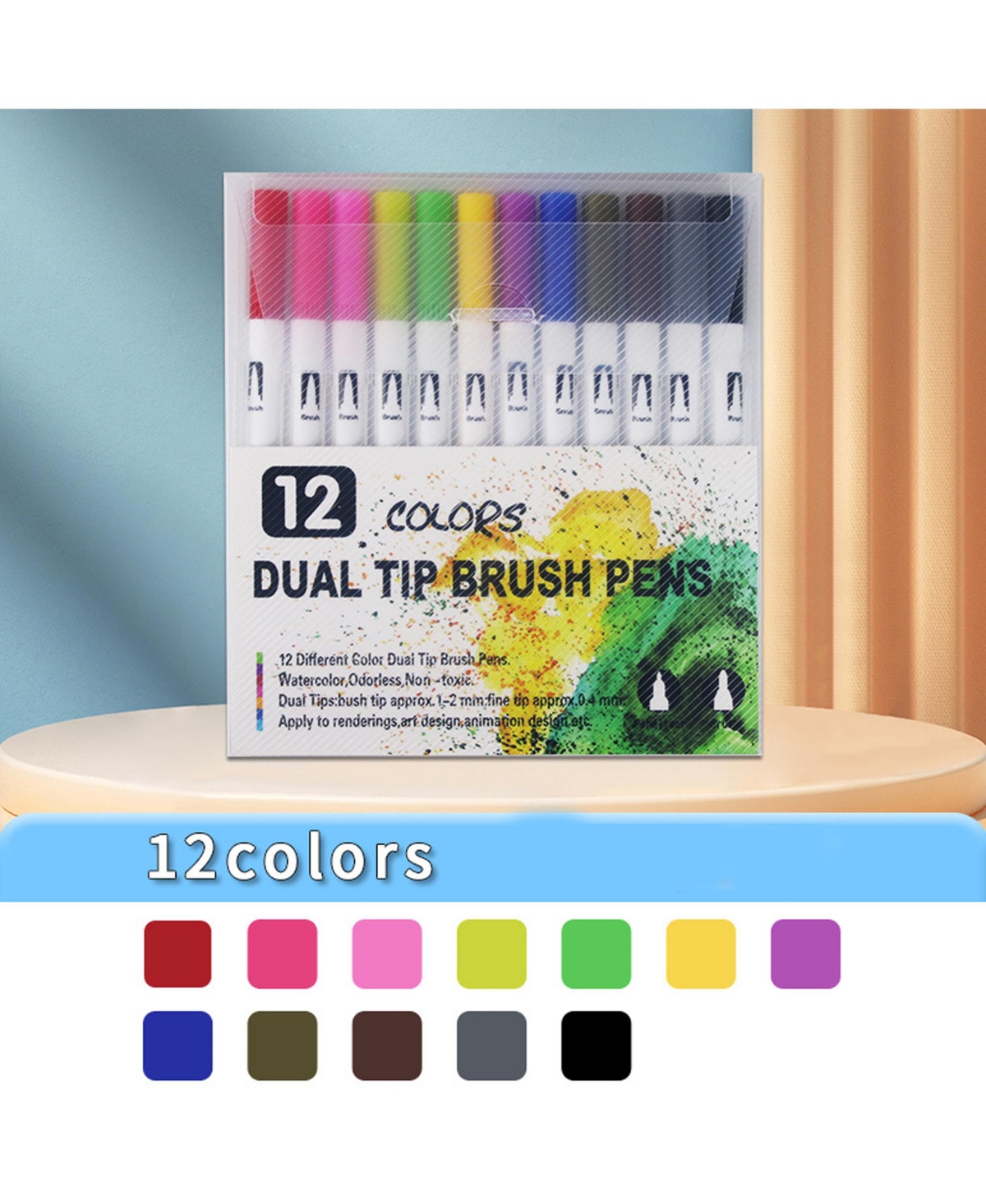 Click here for Htutwoo 12 Colors Watercolor Art Markers Set  Brus... prices