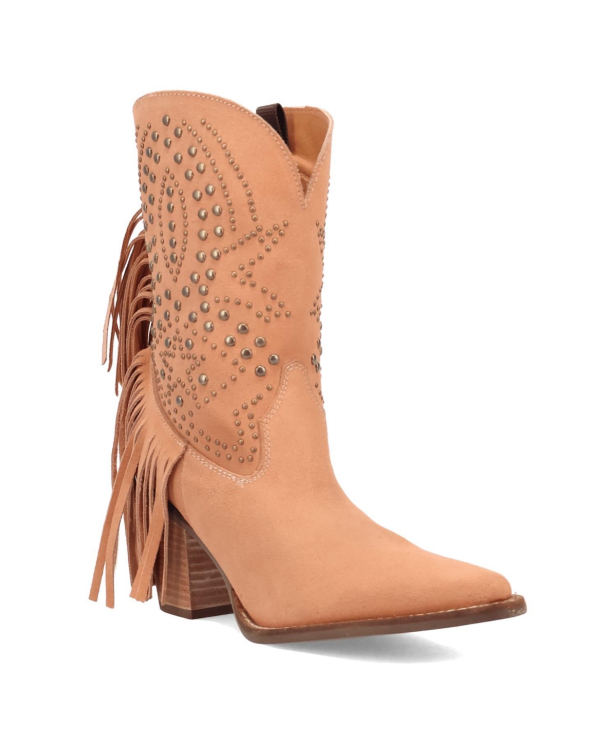 Click here for Dingo Womens Star Power Suede Leather Bootie - Pea... prices
