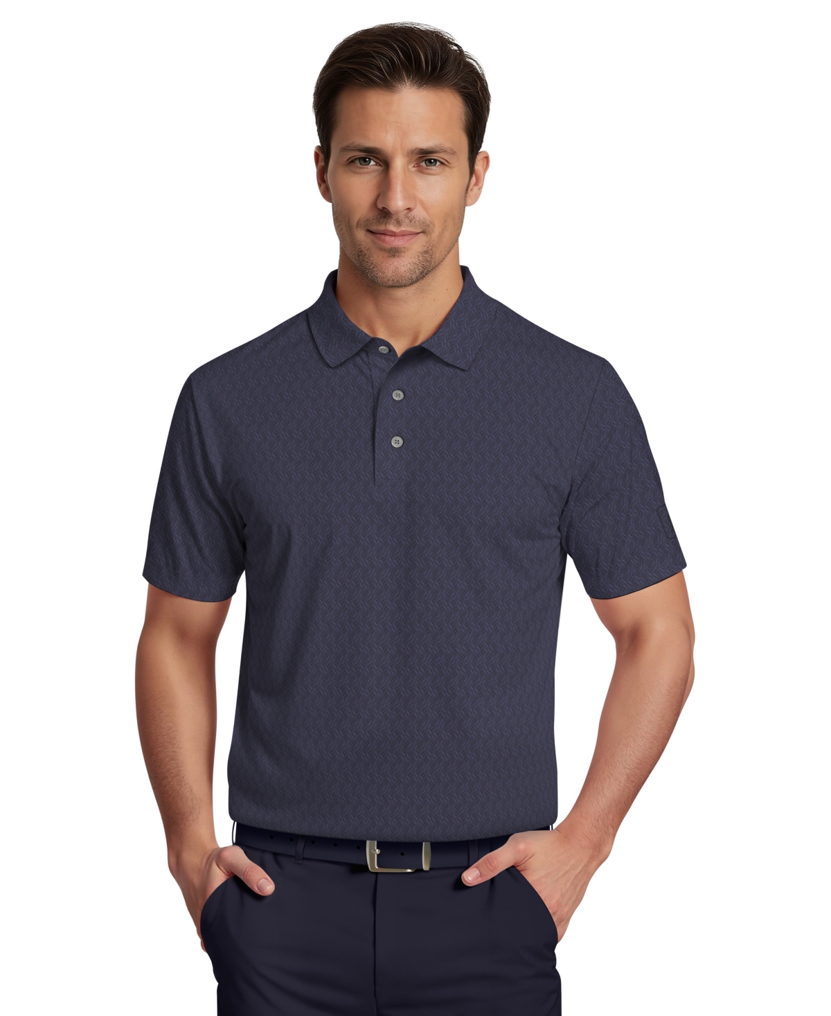 Click here for Pga Tour Mens All-Over Micro Jacquard Short-Sleeve... prices