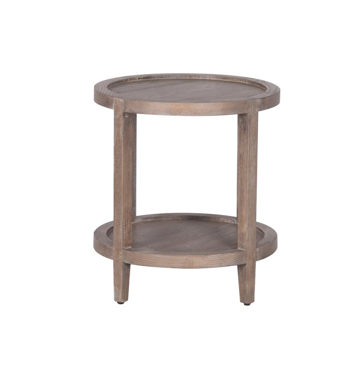 Click here for Lowell Solid White Oak Wood End Table  Brown prices