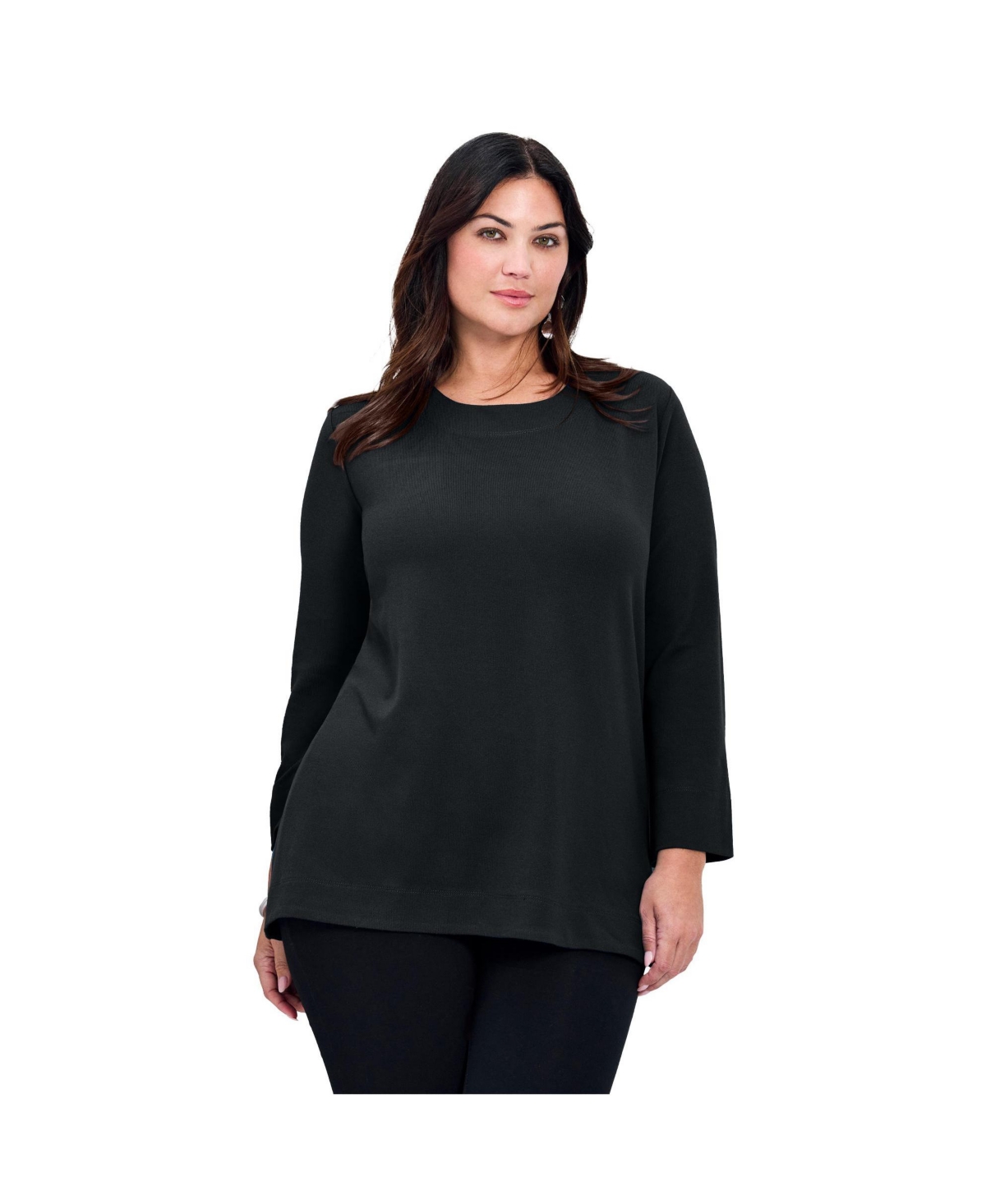 Click here for Avenue Womens Plus Size Breanna Eyelet Detail Hacc... prices