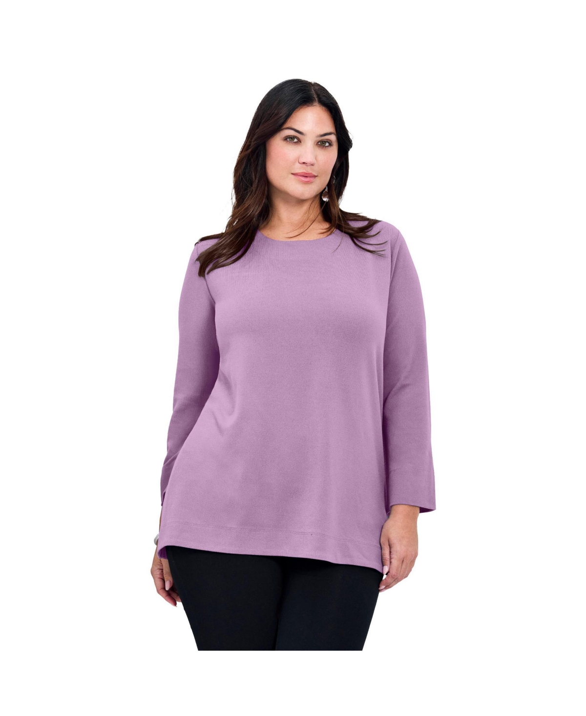 Click here for Avenue Womens Plus Size Breanna Eyelet Detail Hacc... prices