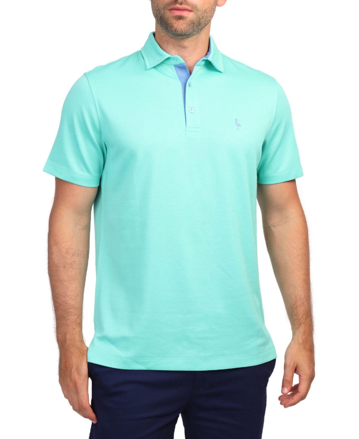 Click here for Tailorbyrd Mens Solid Modal Polo - Spearmint prices